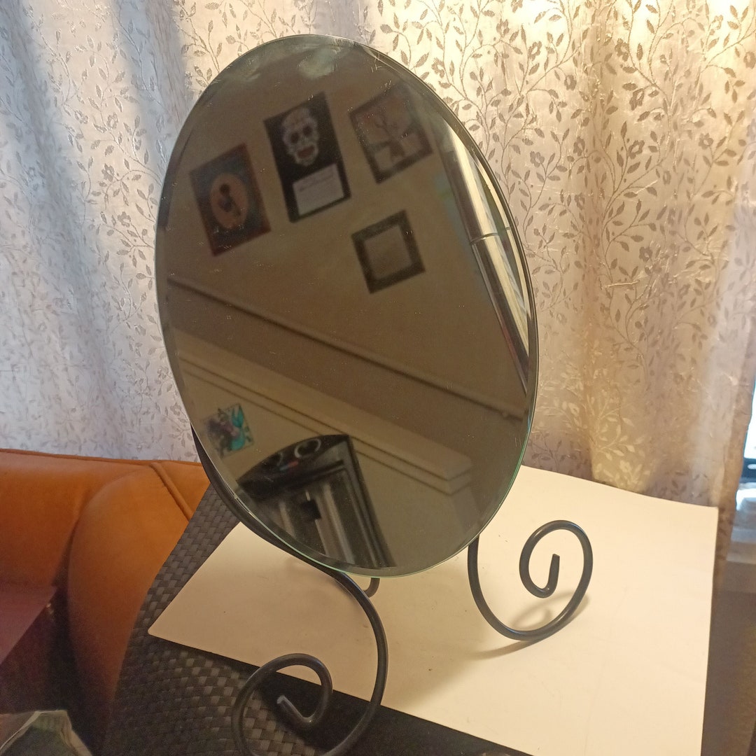 IKEA MYKEN discontinued Free Standing Tabletop Tilt Mirror oval With ...