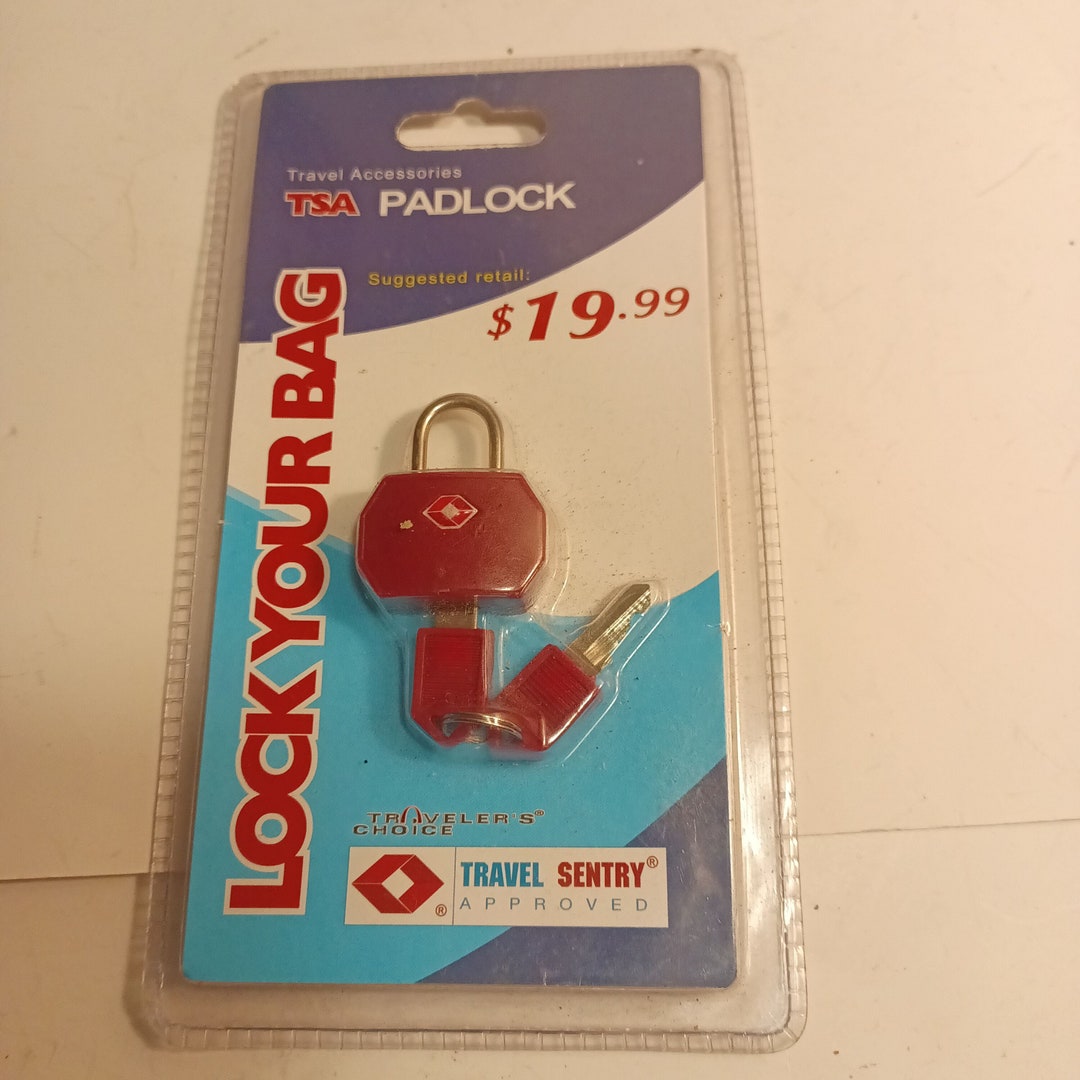 Travel Sentry "tsa Approved" Lock Your Bag - Red Padlock - New** - Etsy