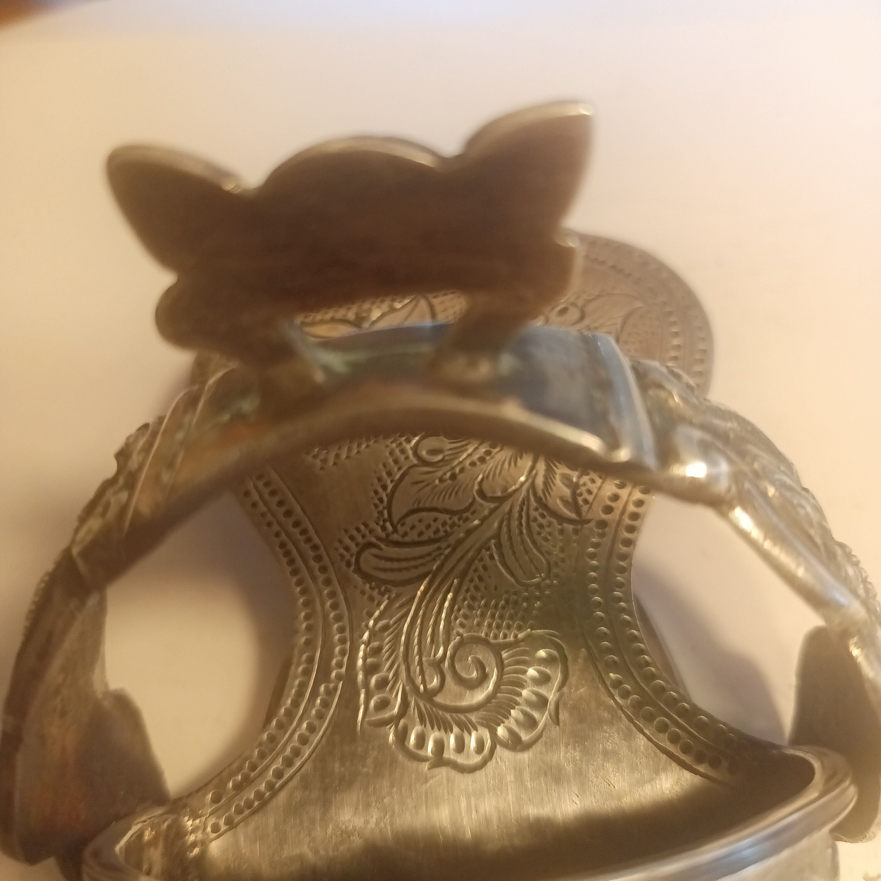 Antique 19th/20th Century Colonial Embossed Floral Sterling Silver 925 ...