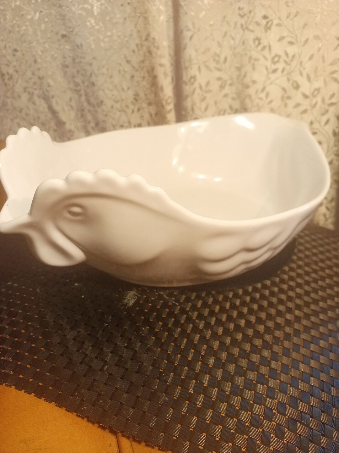 REVOL Large White Porcelain Chicken Shape Casserole/roaster Dish - Made ...