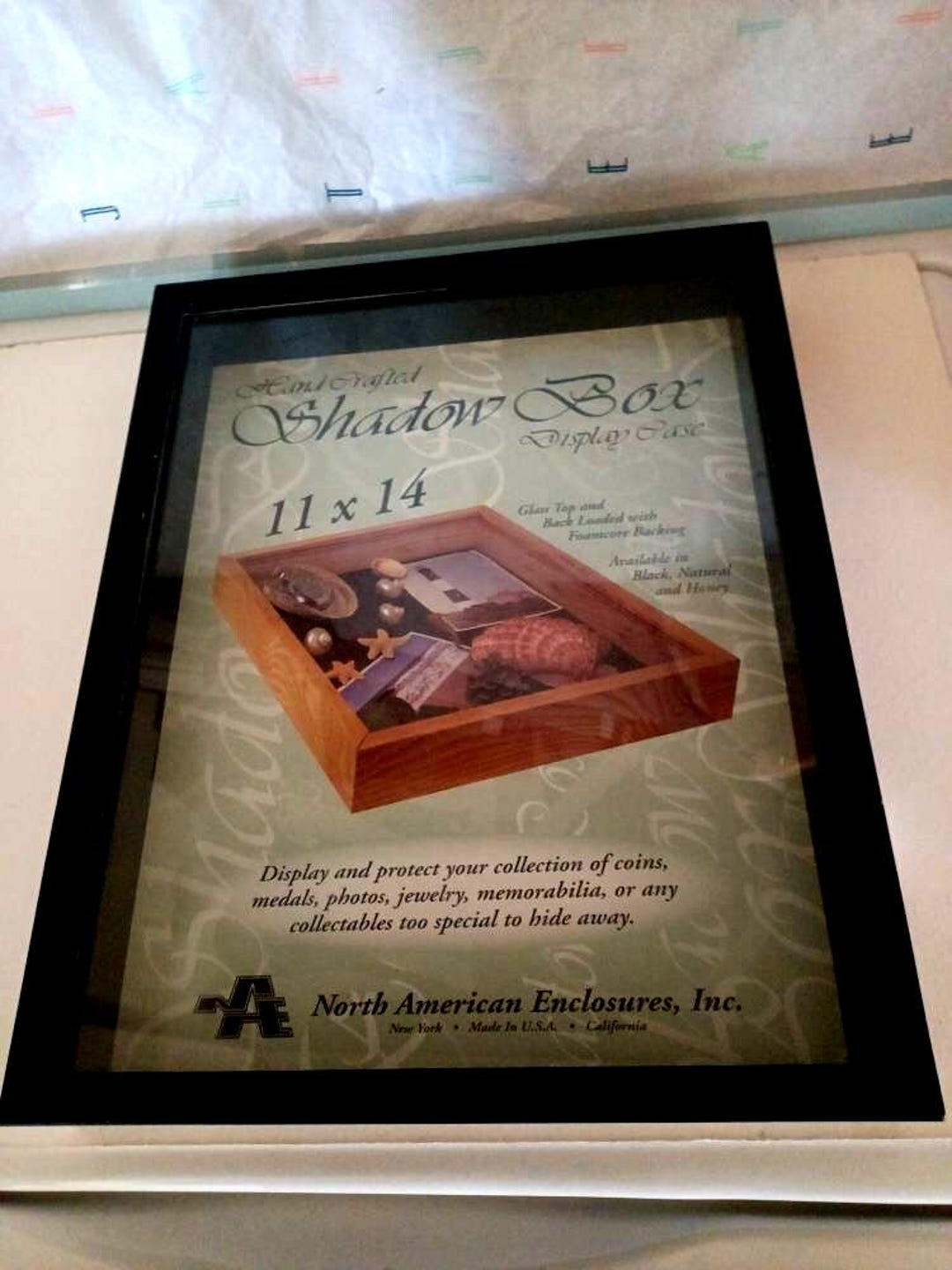 North American Enclosures Shadow Box Display Case 11 X 14 - NATURAL ...