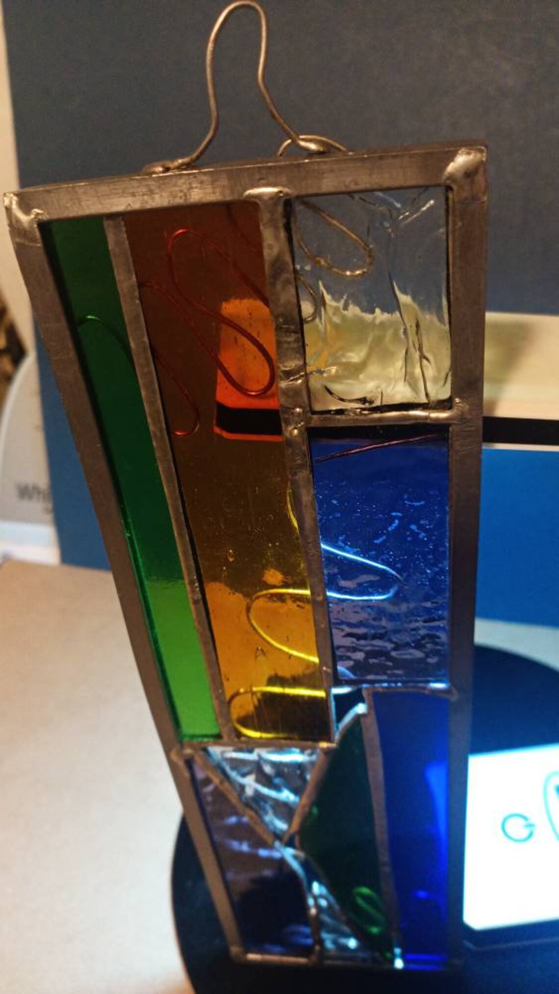 Rectangle-stained Glass/window SUNCATCHER 11 1/4 X 3 1/2 - Etsy