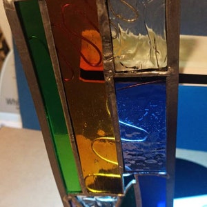 Rectangle-stained Glass/window SUNCATCHER - 11 1/4" X 3 1/2" - Etsy