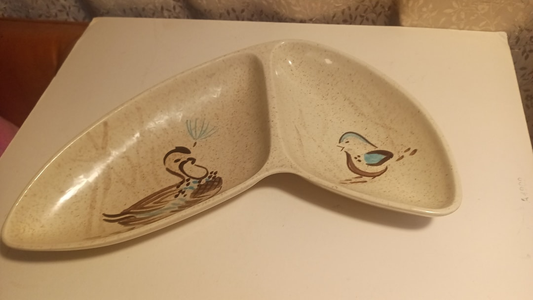 Vintage red Wing Birds Divided Ceramic Dip/vegetable Tray Avian USA - Etsy