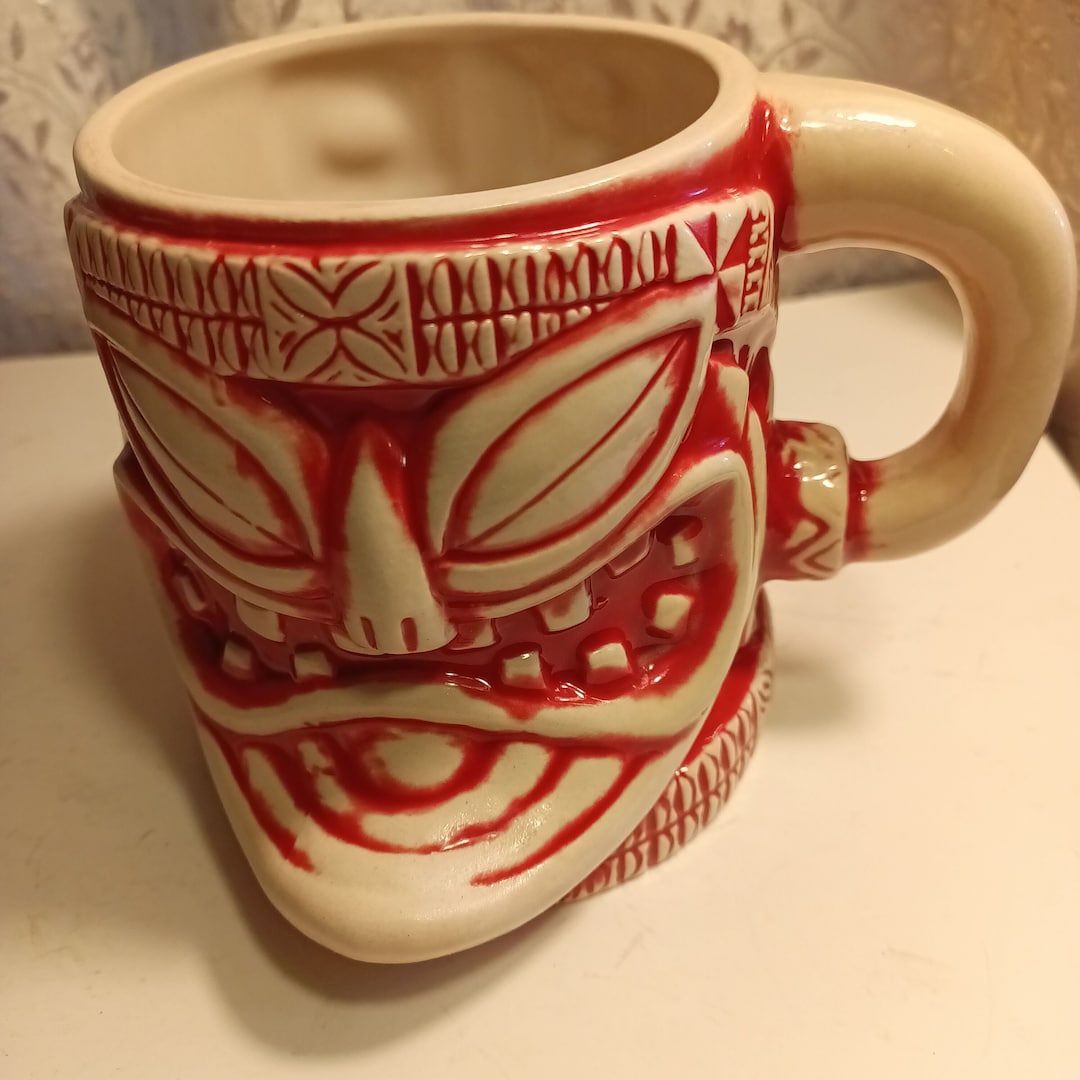MUNKTIKI IMPORTS Red/white Christmas Tiki Mug - BG Reynolds - Etsy