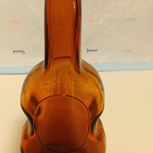 Antique/vintage (CELLO SHAPE) Amber Bottle DES. Pat. #107353 (marked ...