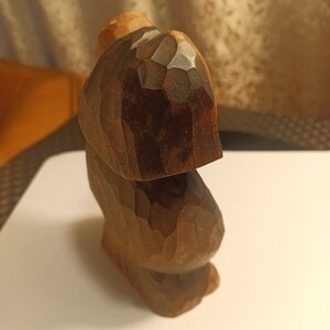 Vintage Biblical Figurine of Handmade Wooden Soloist Monk - Signed ...