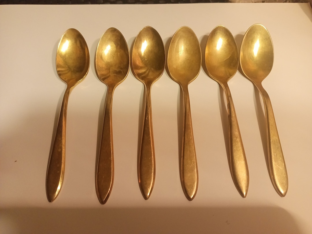 Vintage DIRIGOLD DIRILYTE GOLDWARE Flatware (6) Teaspoons - Etsy