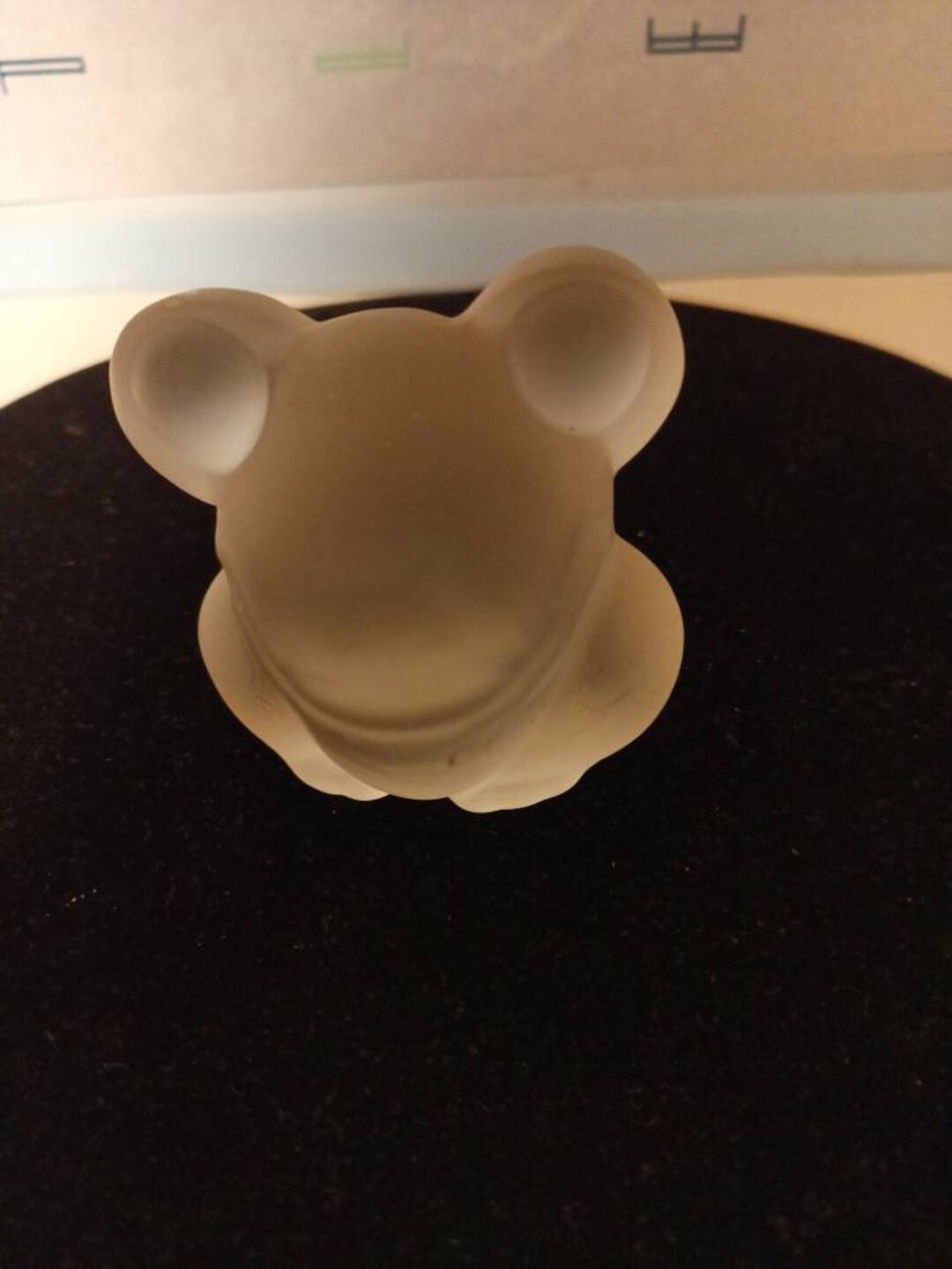 Vintage Solid Frosted Glass FROG PAPERWEIGHT FIGURINE - Etsy