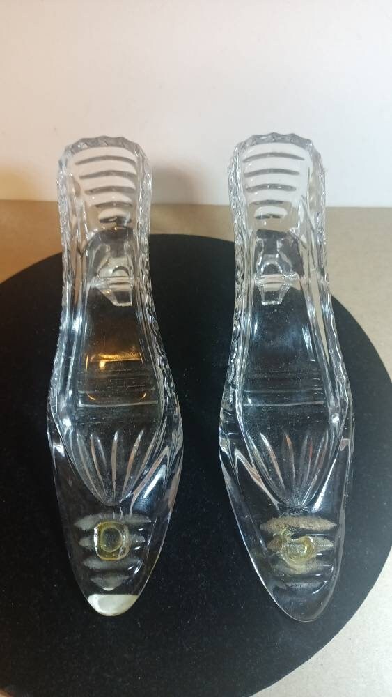 Cinderella Solid Glass Clear Slipper BLEIKRISTALL Lead Crystal germany ...