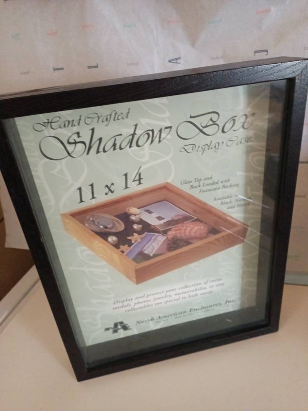 North American Enclosures Shadow Box Display Case 11 X 14 - NATURAL ...