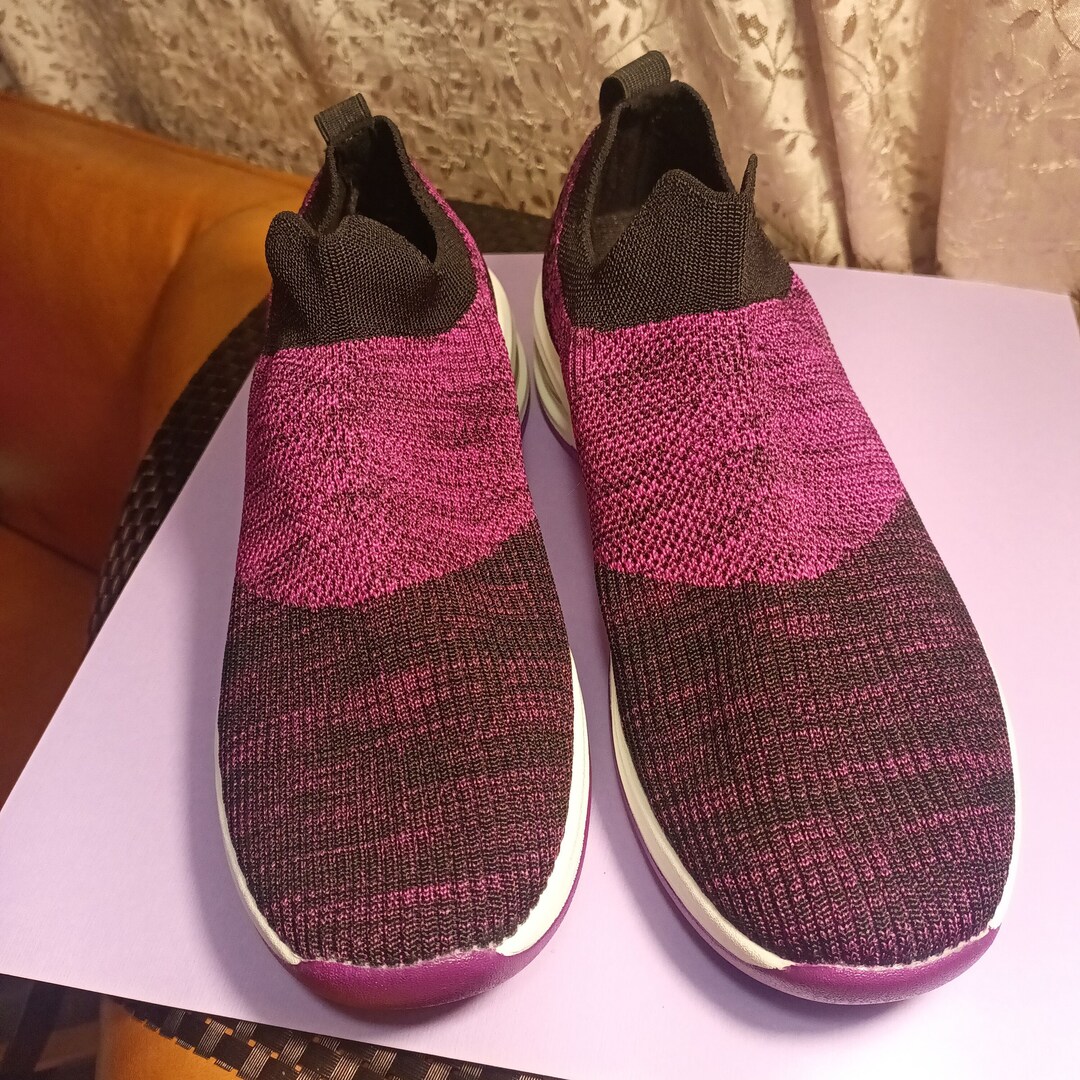 HYPER REMEMORY FOAM Swiss Design Pink/purple/black Slip-on Arch Motion ...