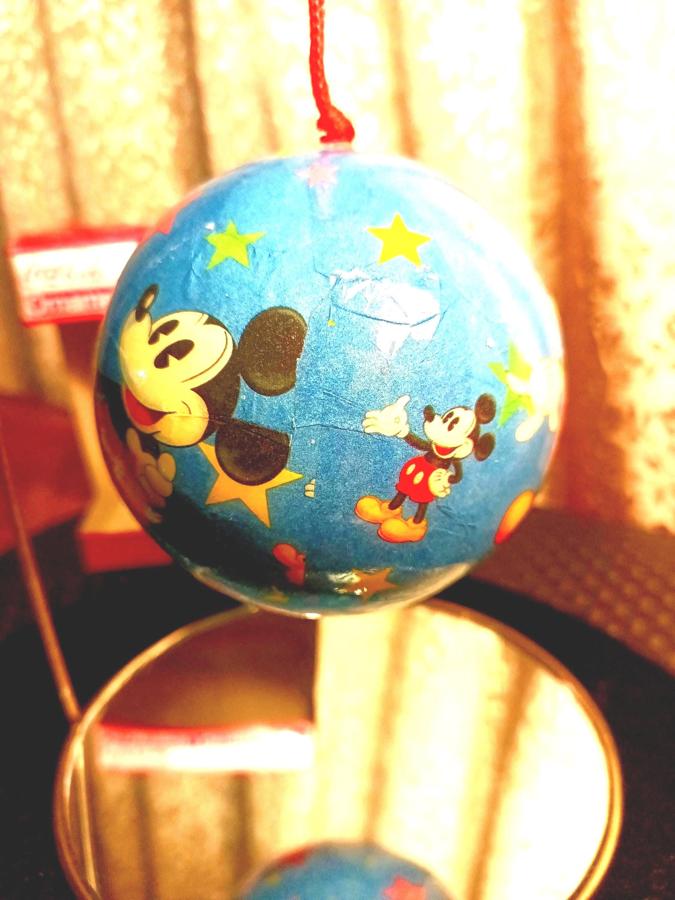 Collectible 2010 Coca Cola Mickey Mouse Round Paper Mache Tree Bulb ...