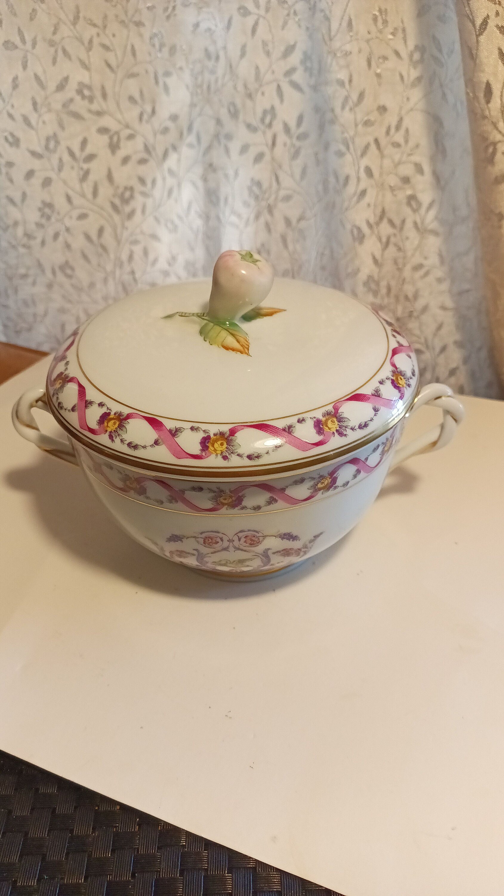 RAPALLO 5239 RICHARD GINORI apple Handle on Top Covered Serving Bowl 2 ...