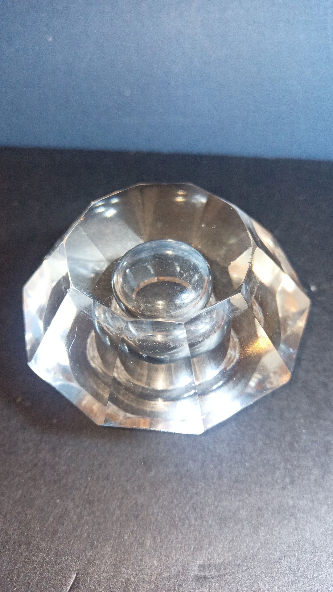 Flat "decagon" Diamond Cut Crystal Bottle/decanter STOPPER ONLY*** - Etsy