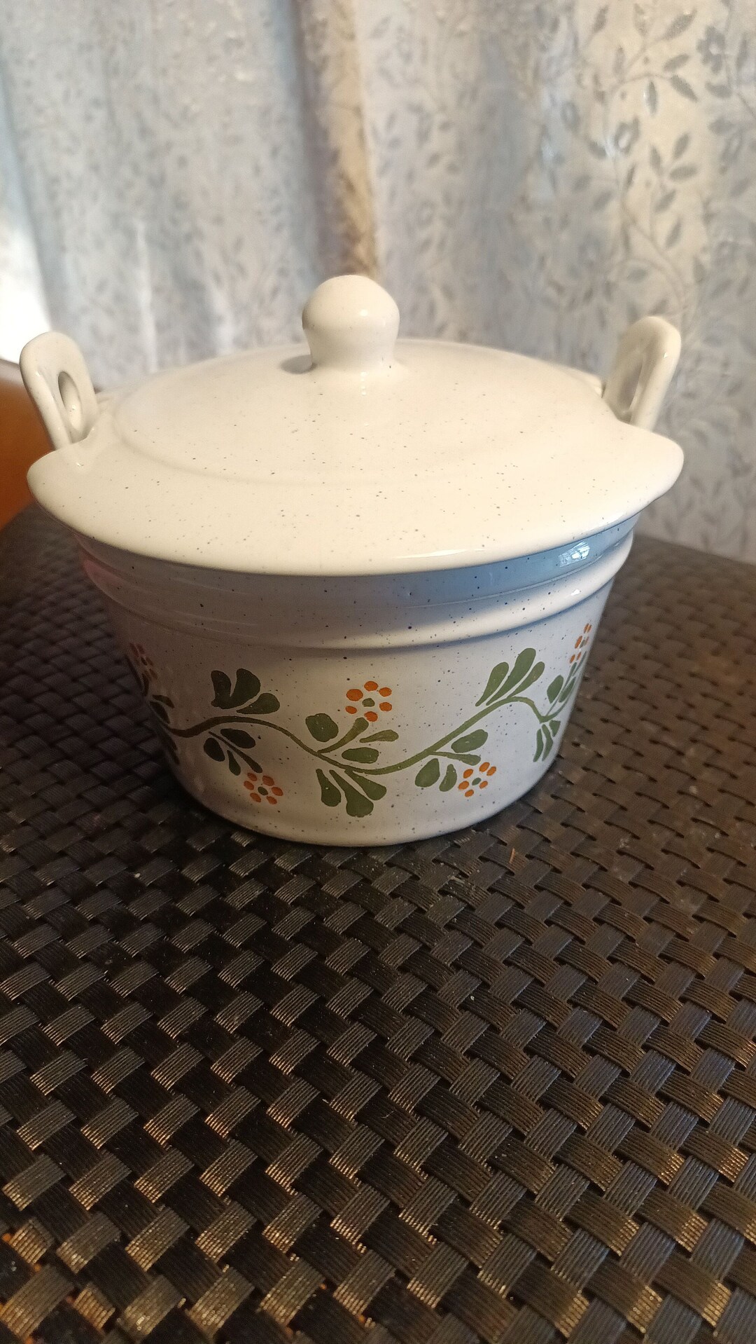 Round Ceramic Barrel Shape (with Handles) Covered ALL PURPOSE DISH - Etsy