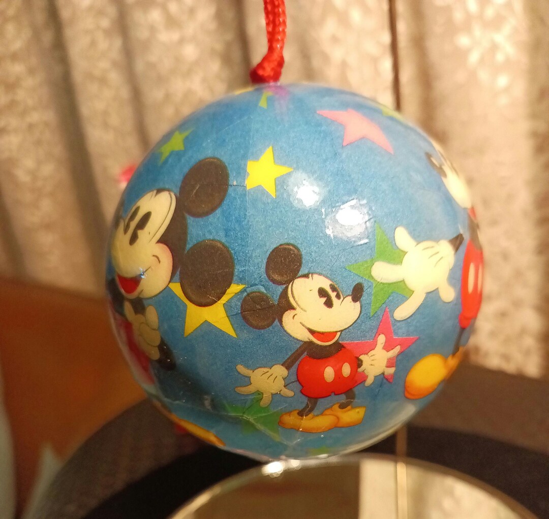 Collectible 2010 Coca Cola Mickey Mouse Round Paper Mache Tree Bulb ...