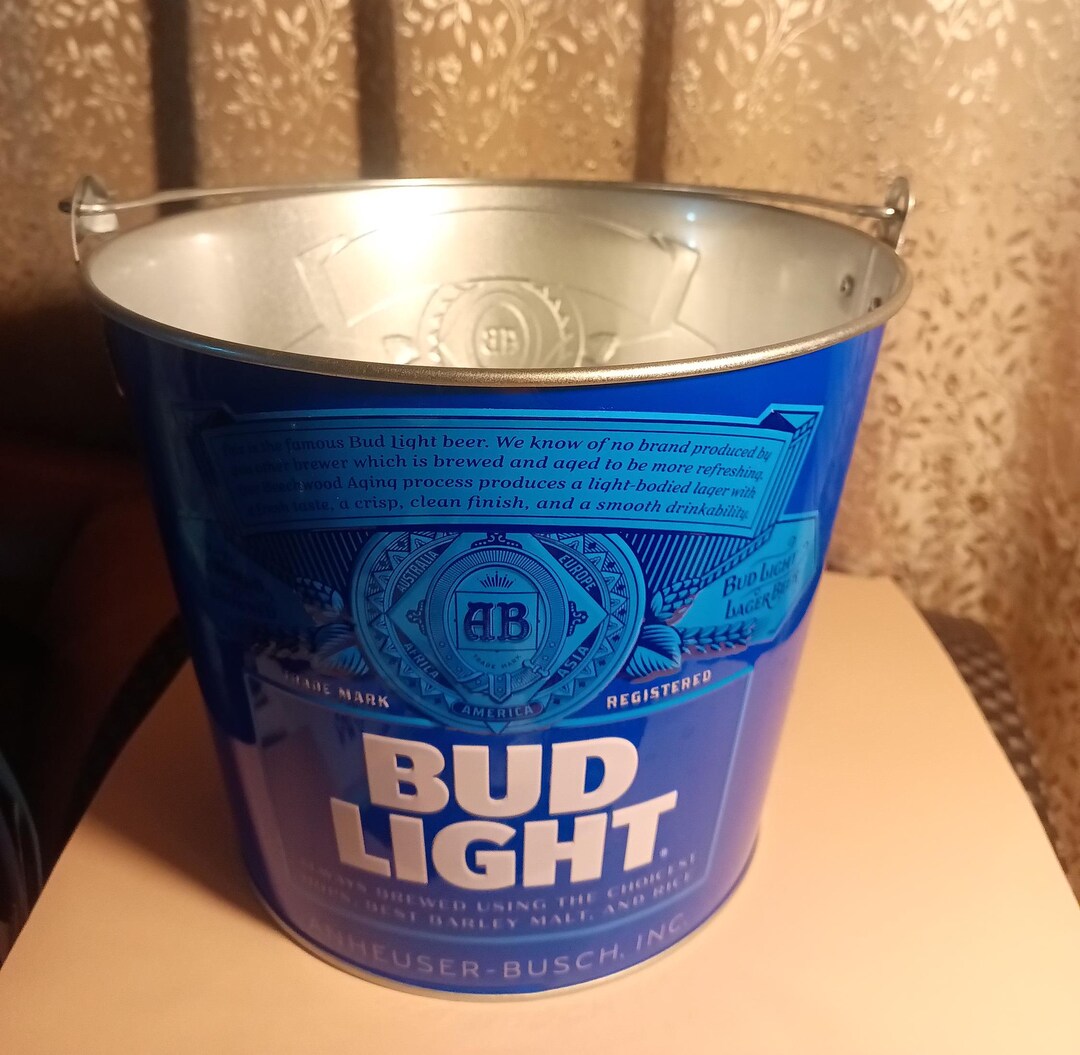 ANHEUSER BUSCH INC. Bud-light | Never Used** | Galvanized Ice Bucket - Etsy