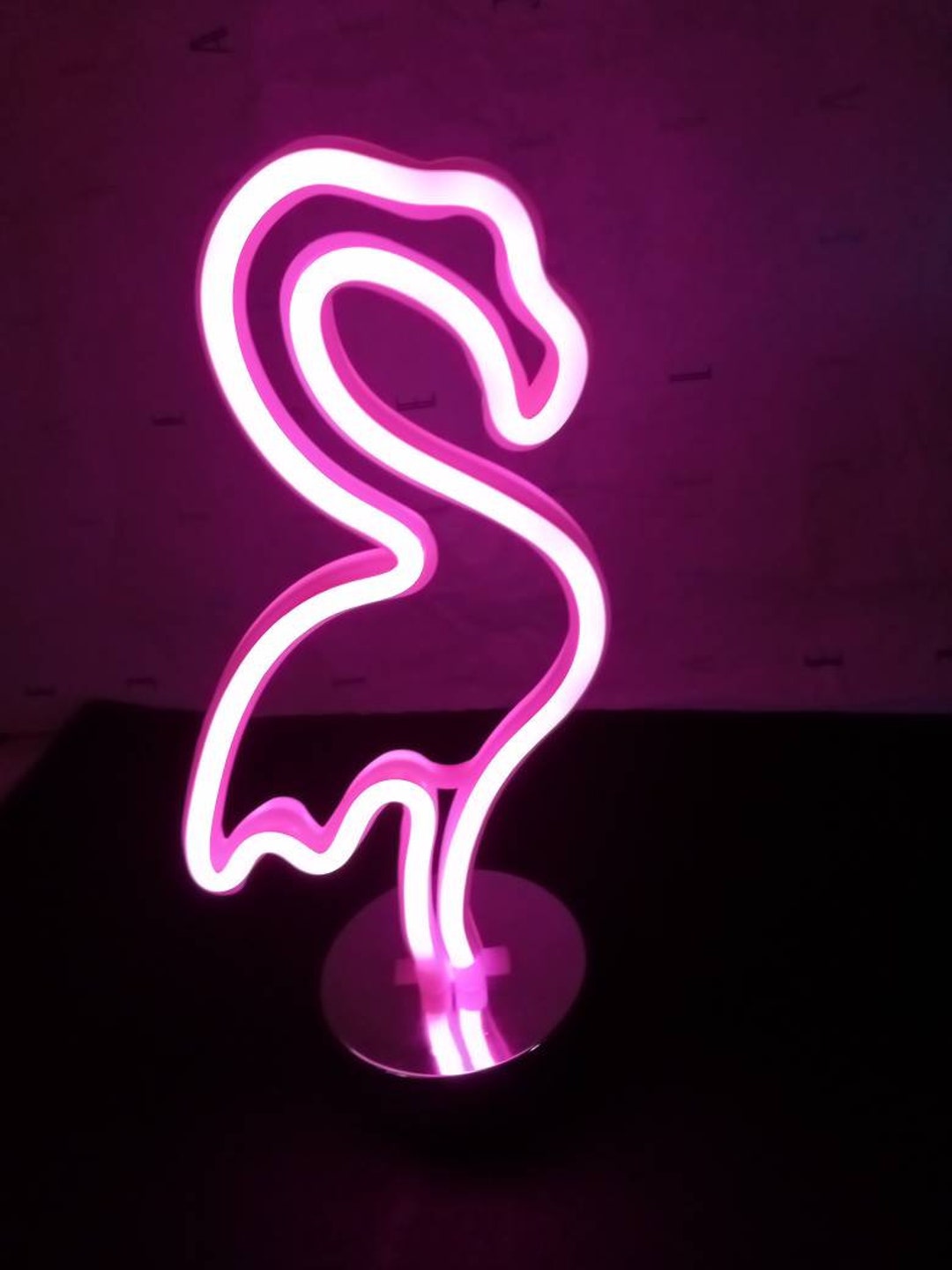 Collectible Battery-operated HOME DECOR Led Neon FLAMINGO Night Light ...