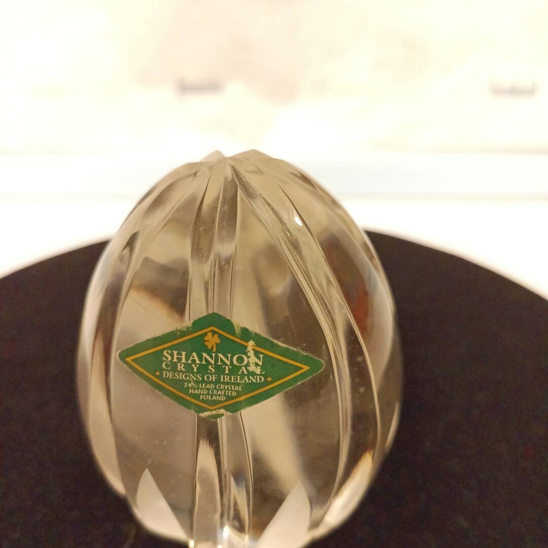 Shannon Designs of IRELAND Crystal Hand Cut Clear/frosted Egg Shape ...
