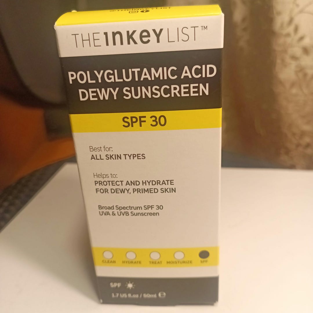 The INKEY LIST Polyglutamic Acid Dewy Sunscreen SPF 30 - 1.75 Fl Oz ...