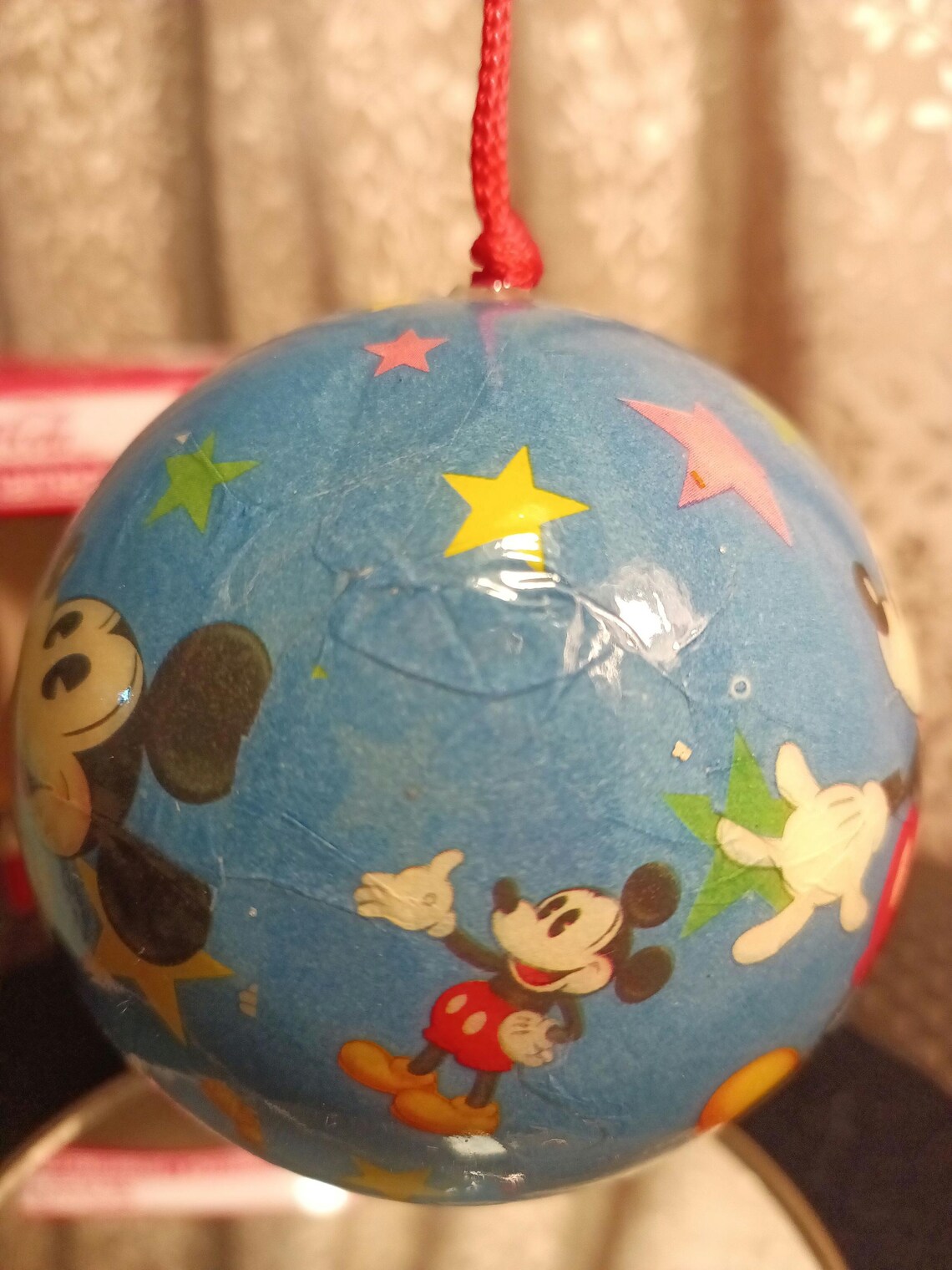 Collectible 2010 Coca Cola Mickey Mouse Round Paper Mache Tree Bulb ...