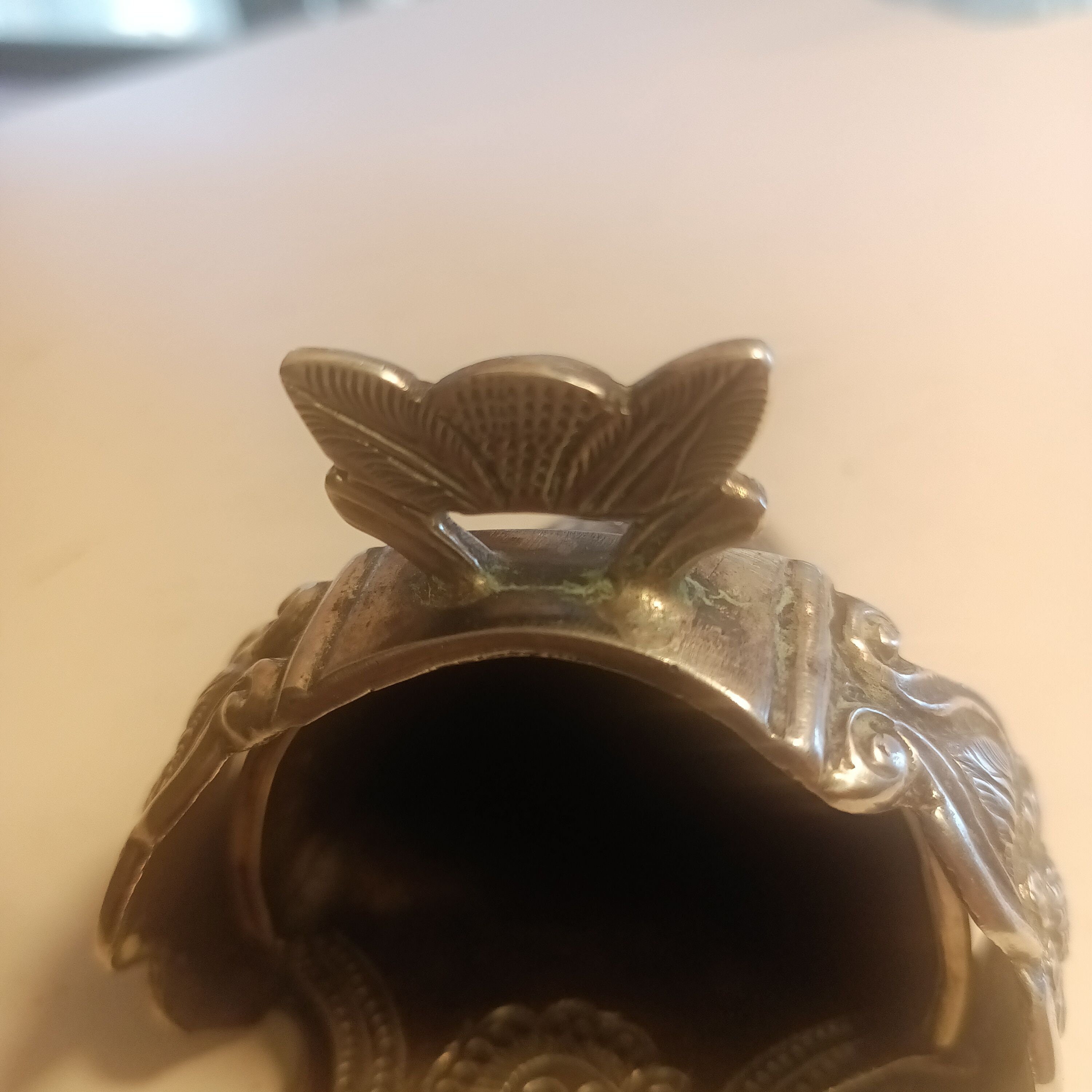 Antique 19th/20th Century Colonial Embossed Floral Sterling Silver 925 ...