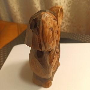 Vintage Biblical Figurine of Handmade Wooden Soloist Monk - Signed ...