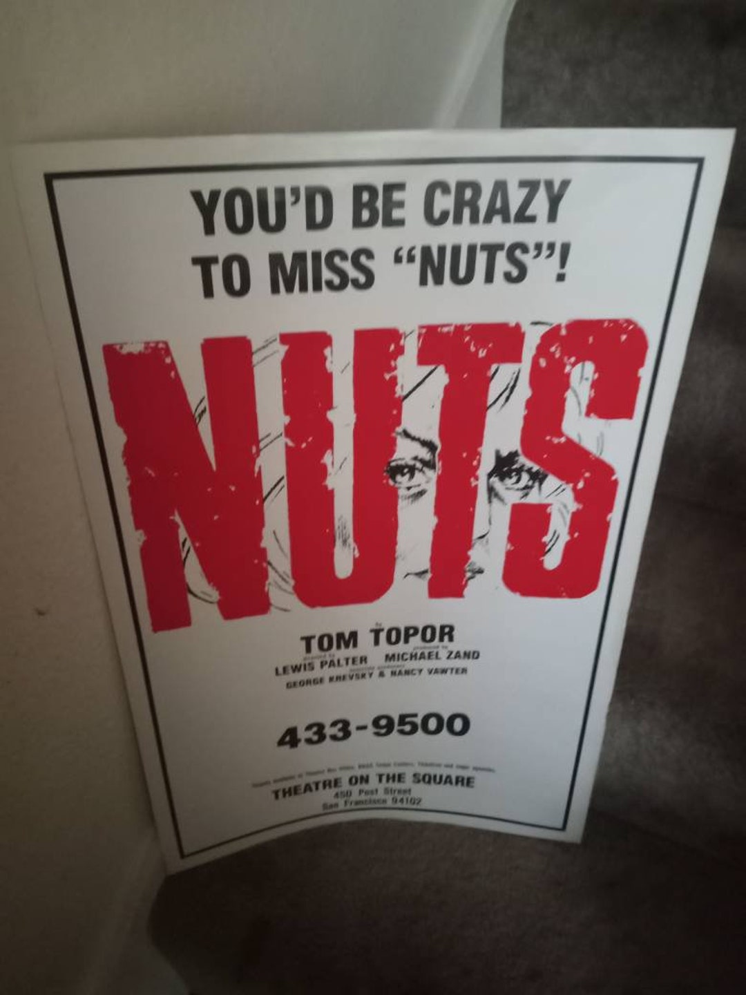 Vintage "nuts" BY "tom Topor" and Directed by Lewis Paltor Theatre ...
