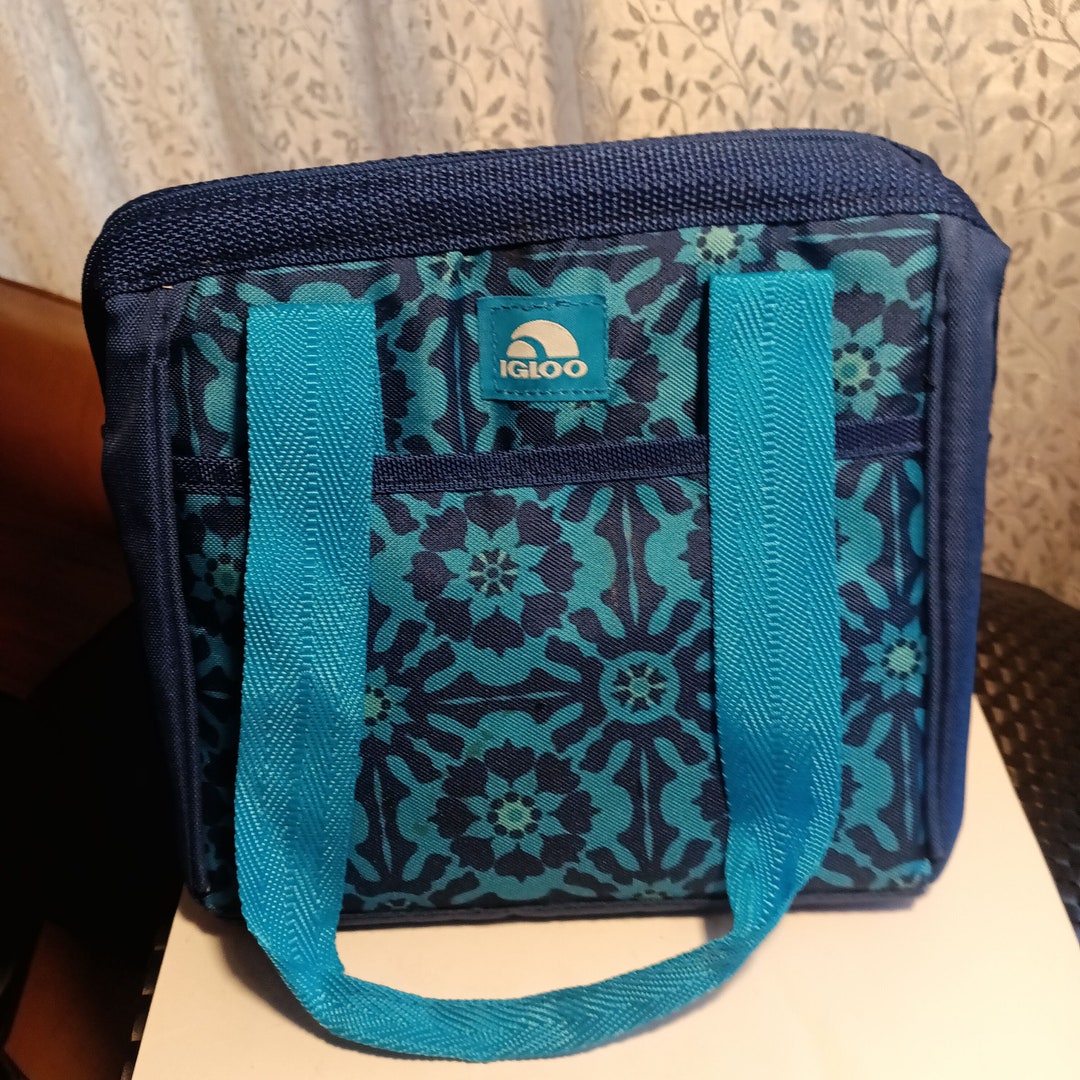 IGLOO Blue/navy Blue Insulated Lunch Bag - Zippered Closure - Etsy