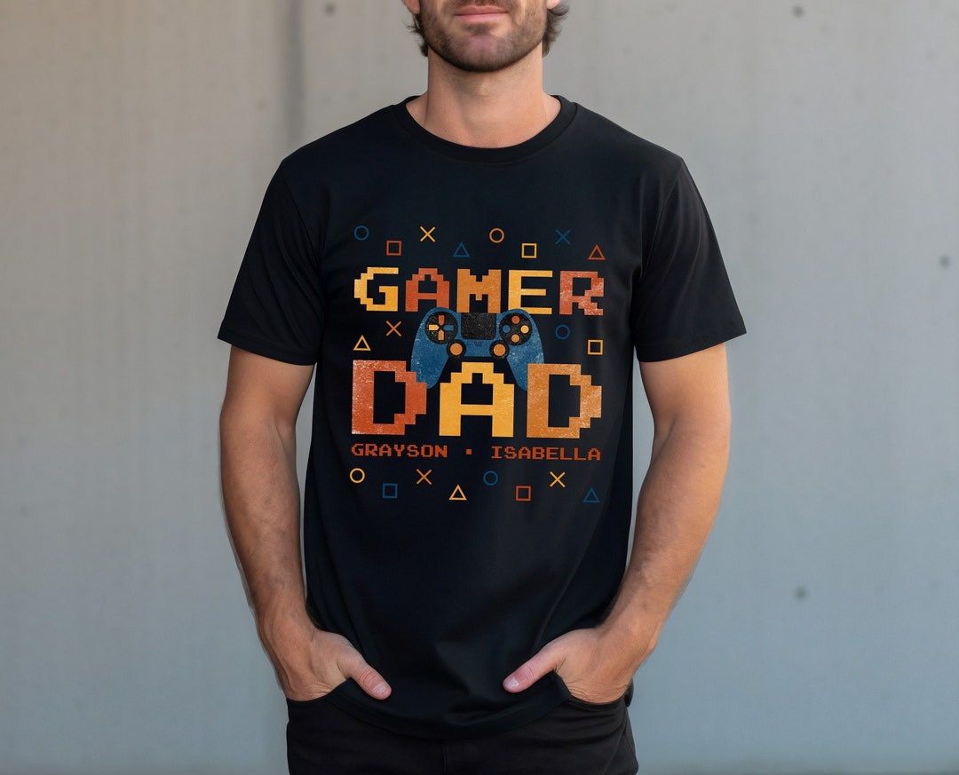 Personalized Fathers Day Shirt, Gamer Dad T-shirt, Video Game Dad, Gift ...