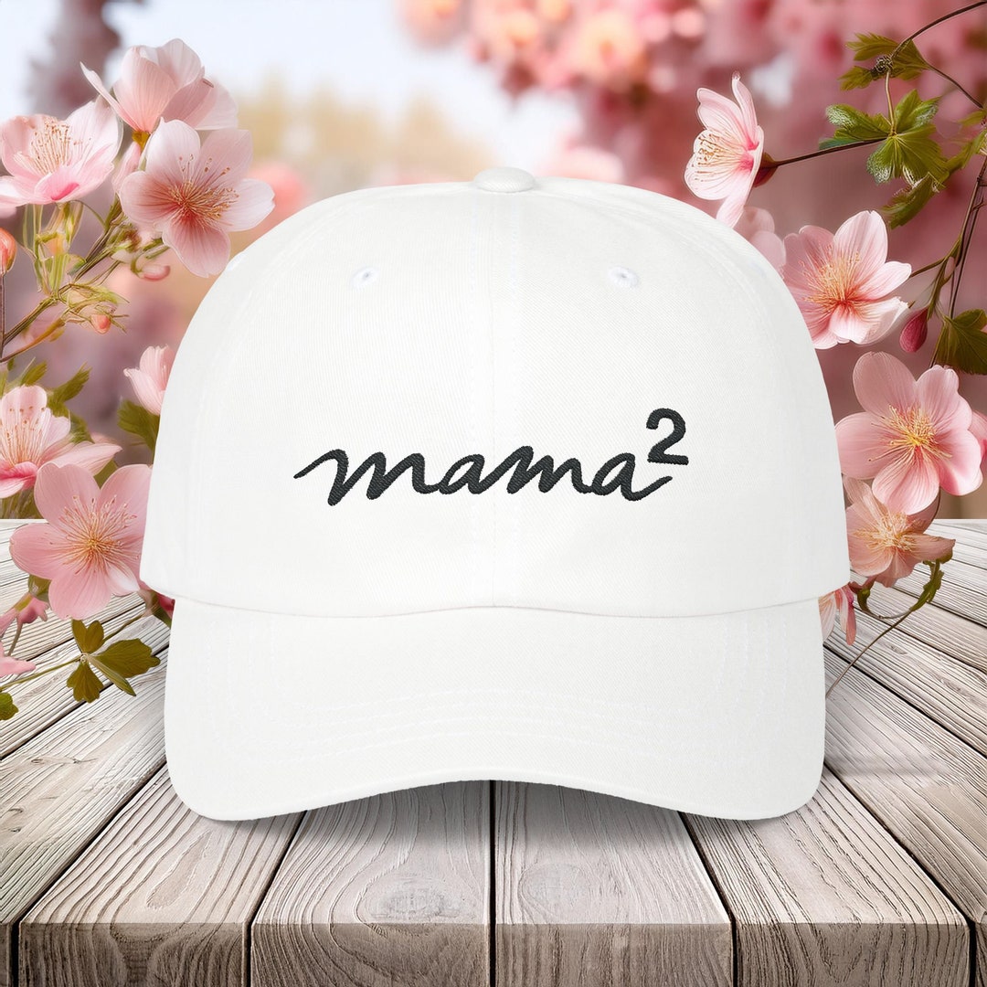 Embroidered Mama of 2 Baseball Hat, Momma Squared Hat, Mom Power of Two ...