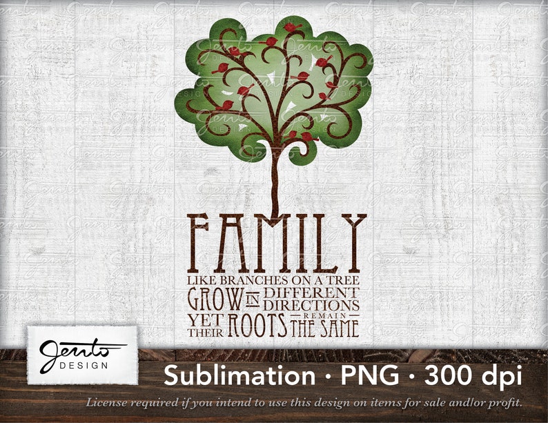 Family Like Branches on a Tree Sublimation Design Digital - Etsy