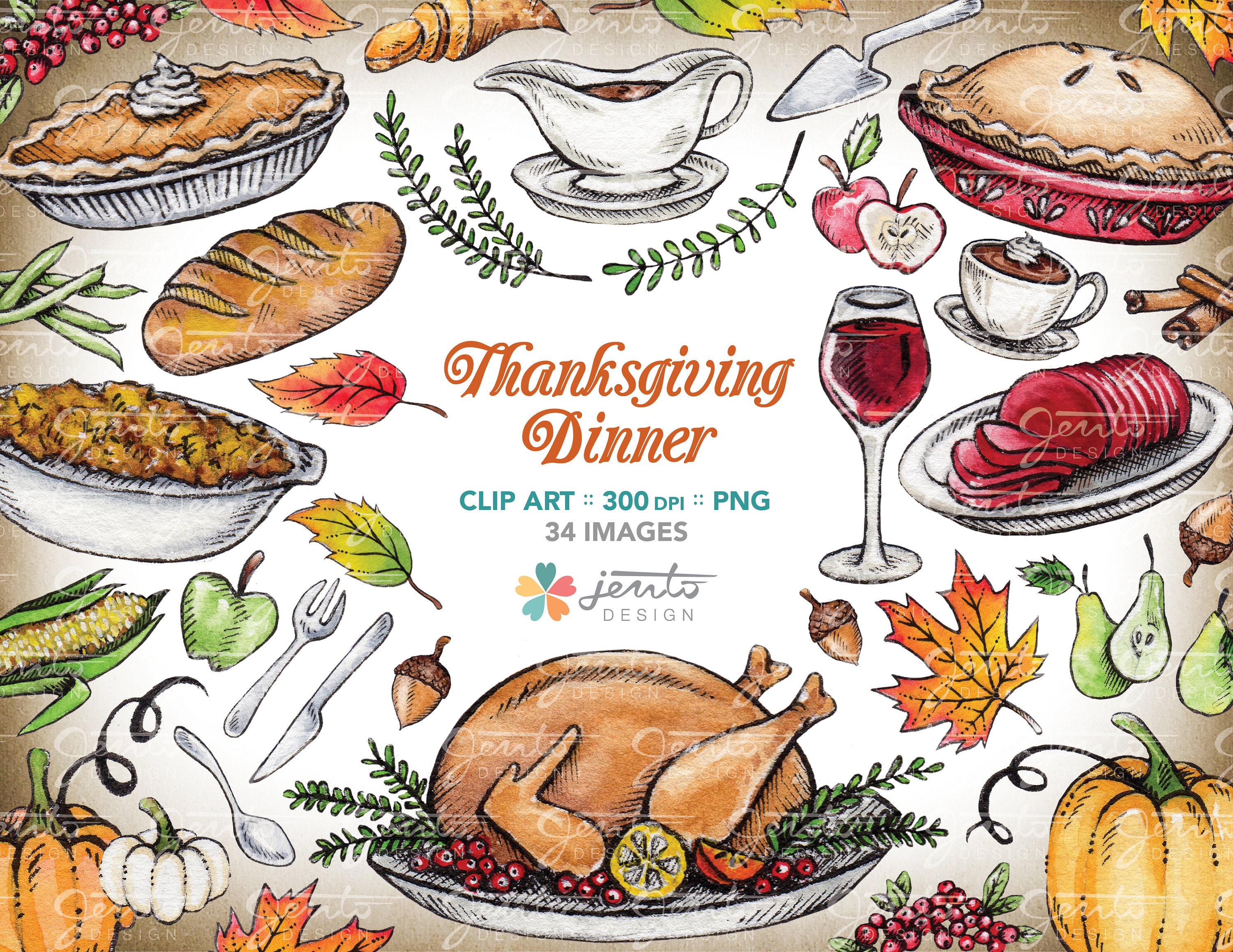 Thanksgiving Dinner Clip Art Free