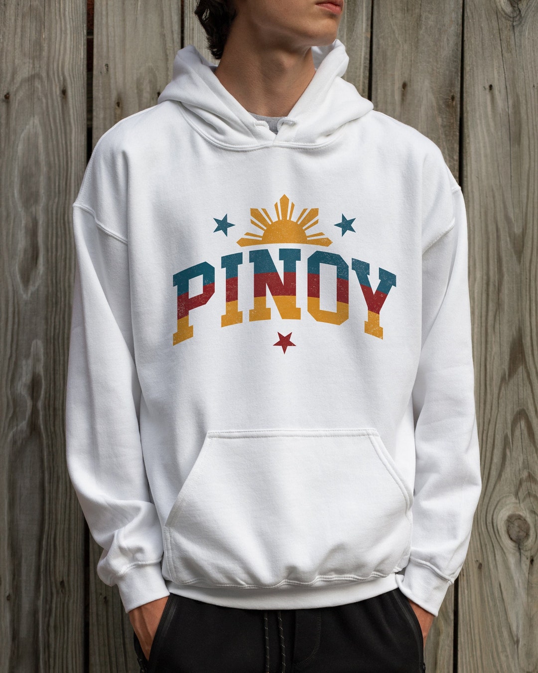 Retro Pinoy Hoodie, Philippine Sun Top Filipino Apparel, Gift for ...