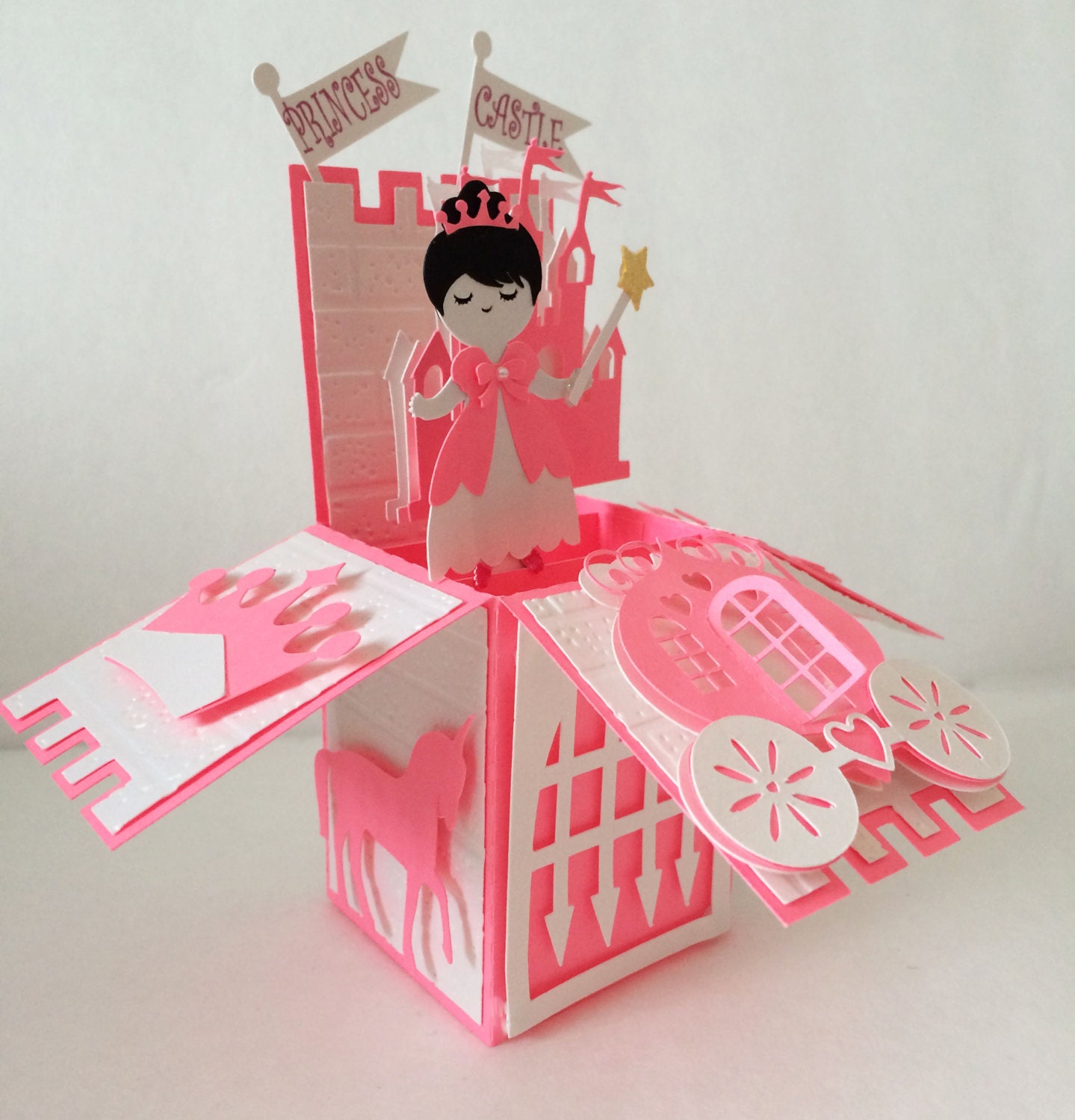 Princess Castle Card in A Box - Etsy