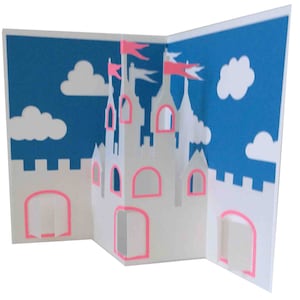 Princess Castle Pop Out Card 3D SVG - Etsy