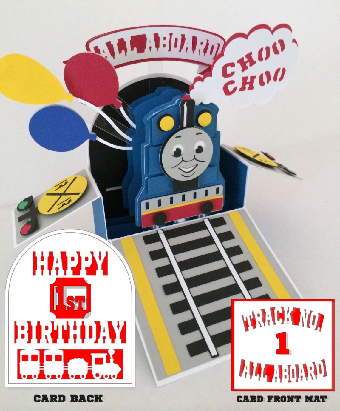 Train Card in A Box 3D SVG - Etsy