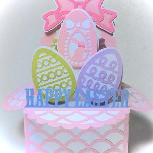 Easter Basket Card in A Box 3D SVG - Etsy