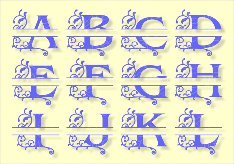 Split Font 1 SVG - Etsy