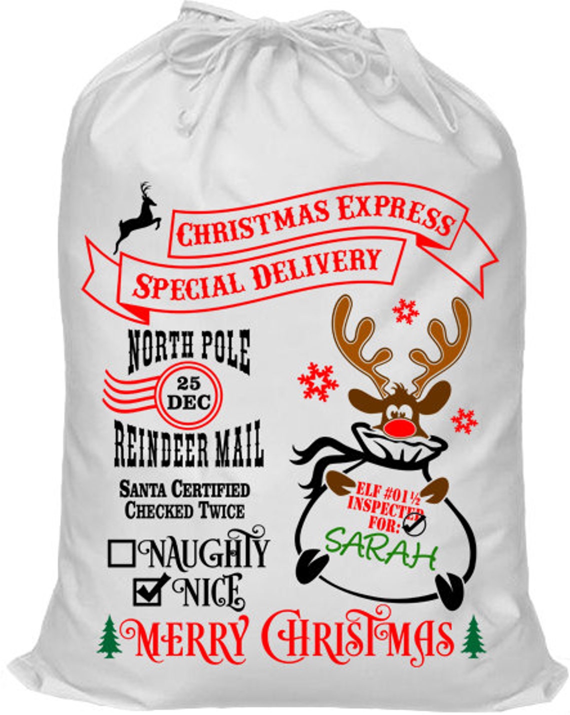 Santa Sack 2 Christmas Art SVG - Etsy