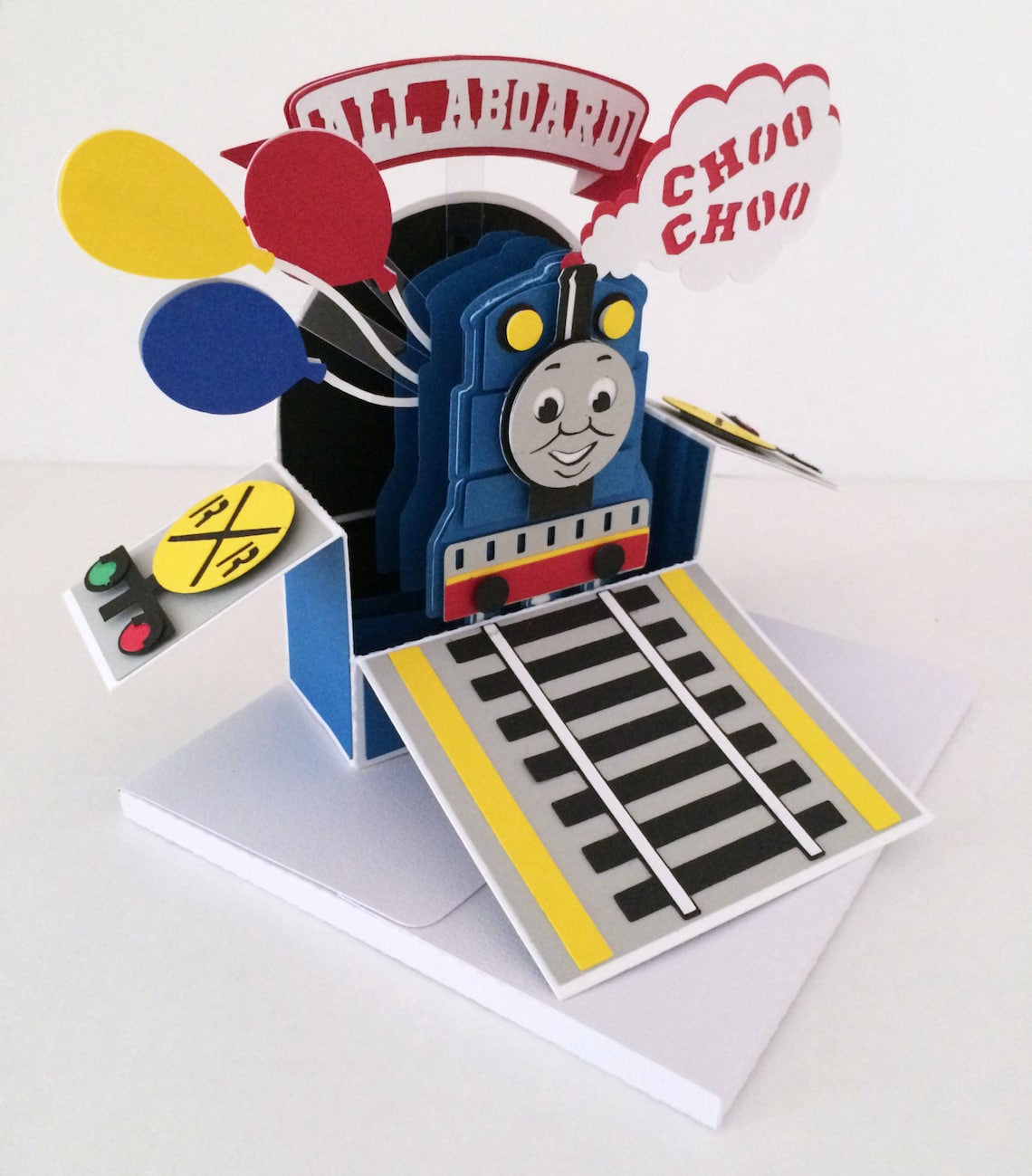 Train Card in A Box 3D SVG - Etsy