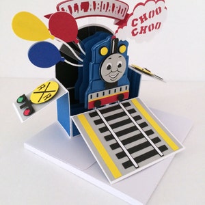 Train Card in A Box 3D SVG - Etsy