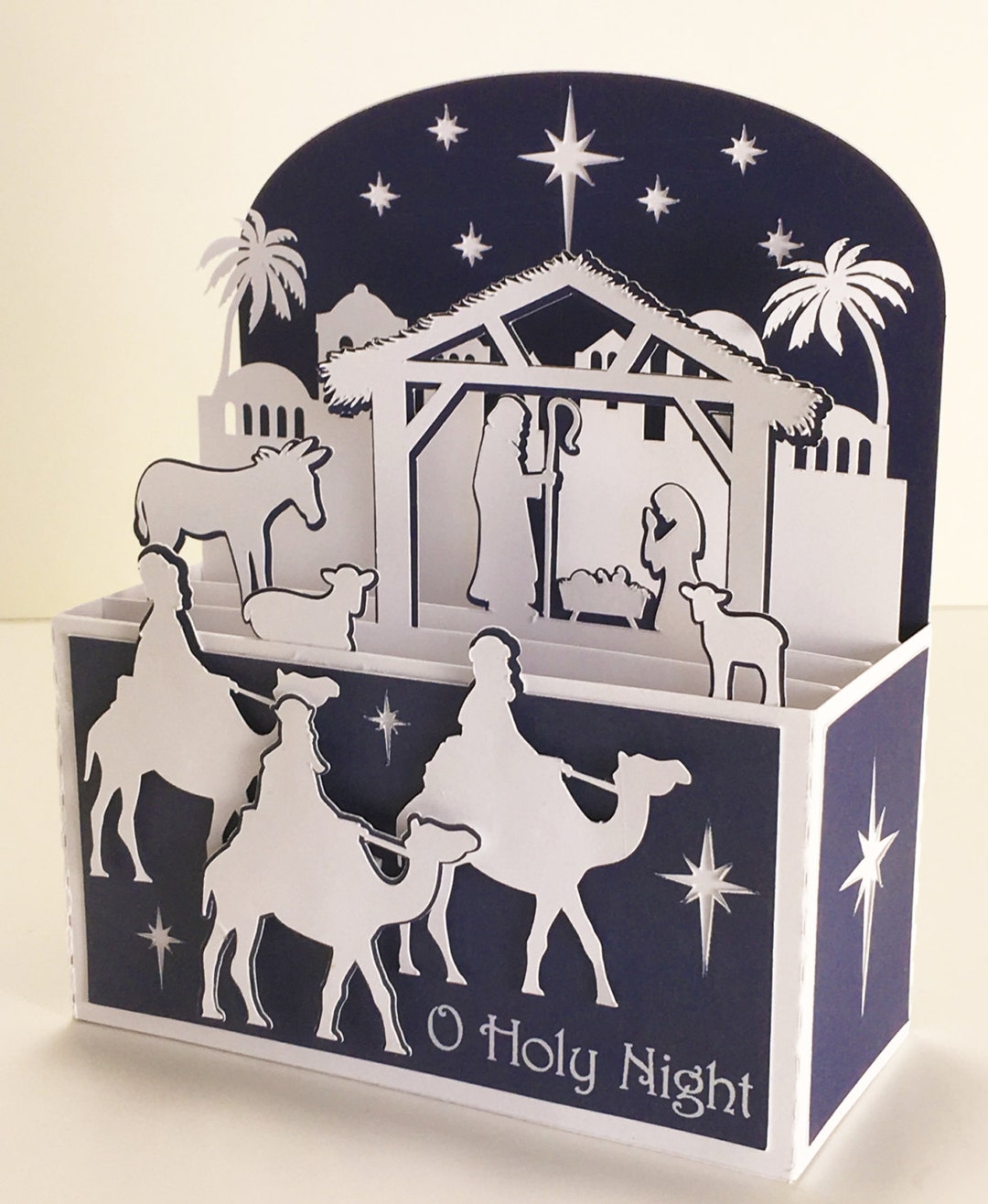 Nativity Christmas Card in A Box 3D SVG - Etsy
