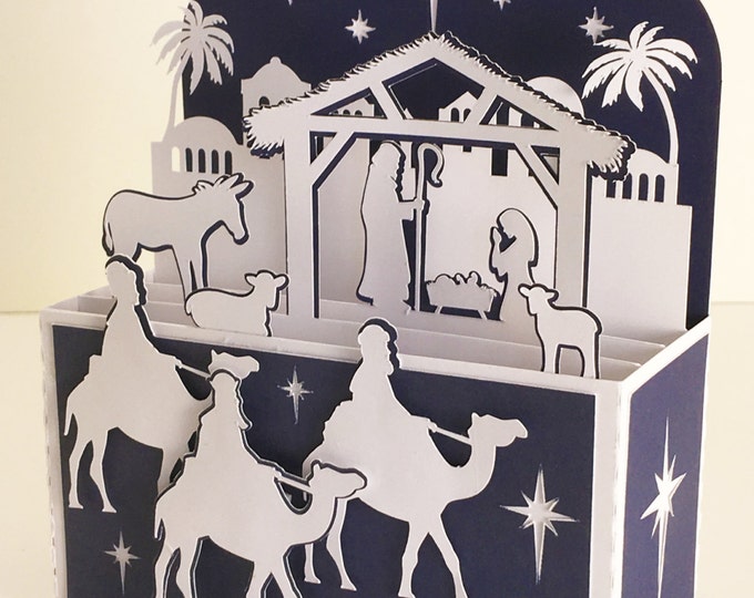 Baby Crib Card in A Box 3D SVG - Etsy