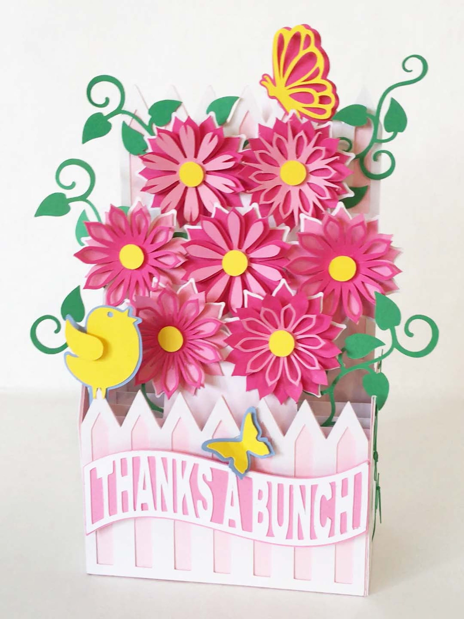 Whimsy Floral Garden Card in A Box 3D SVG | Etsy