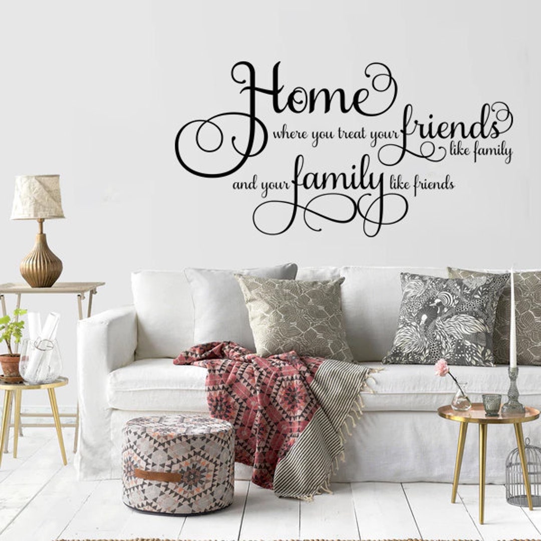 Home Family and Friends SVG Vinyl Wall Art - Etsy