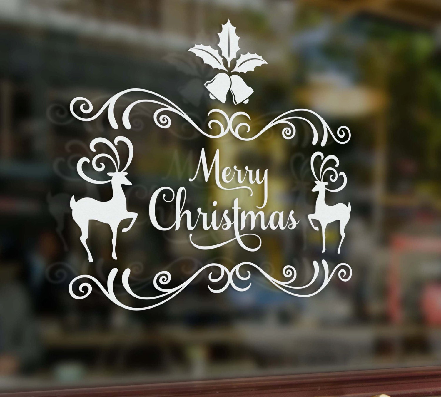 Merry Christmas Reindeer Art SVG | Etsy