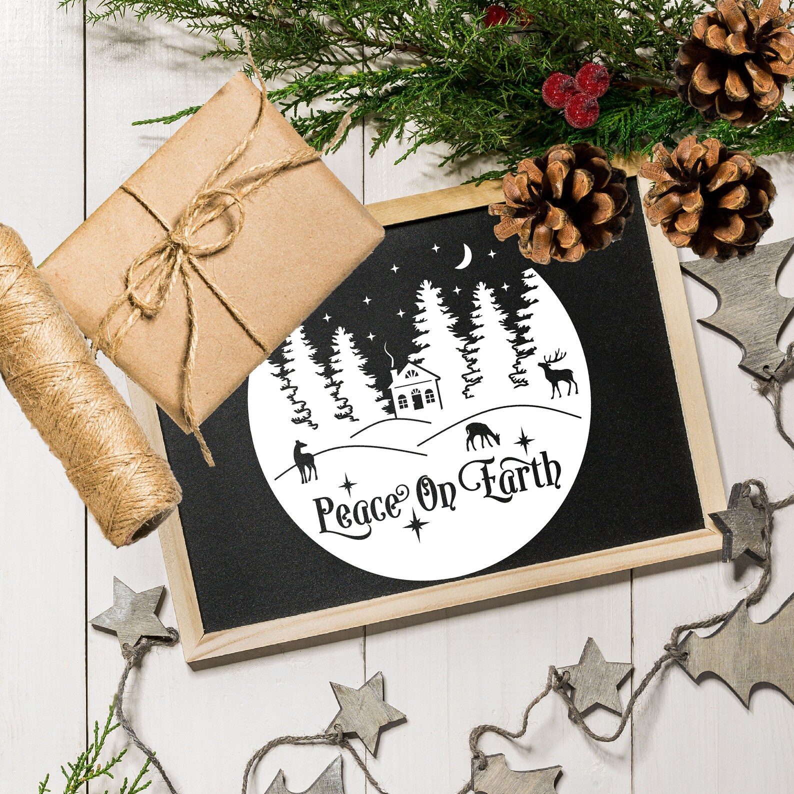 Peace on Earth Round Vector SVG Art - Etsy