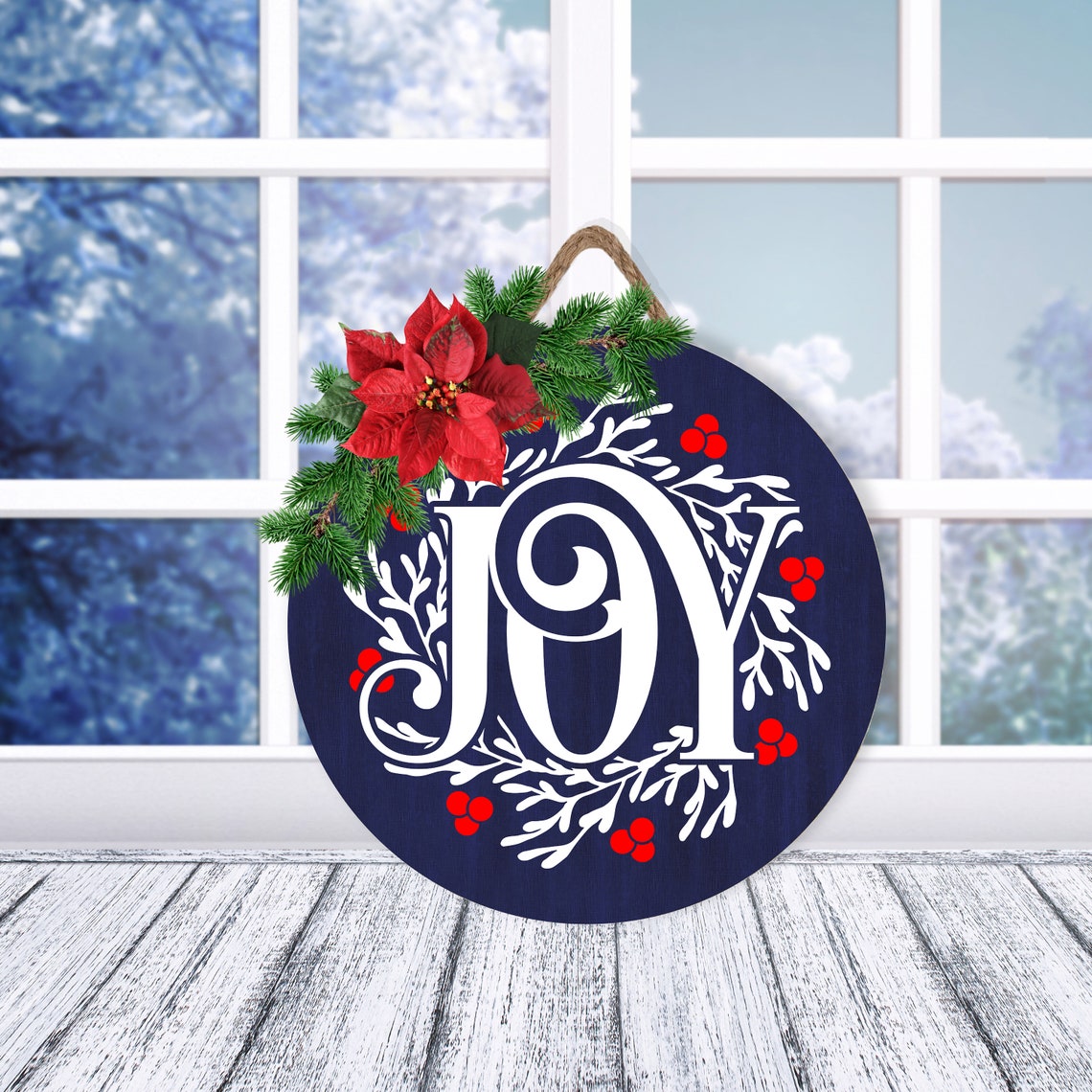 Joy Wreath Vector SVG Art - Etsy